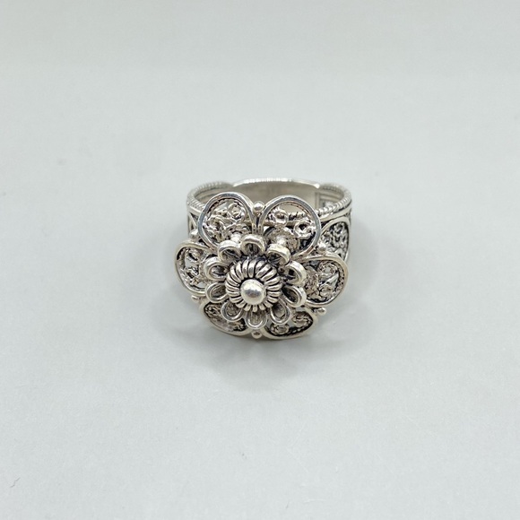 DGS Turkey | Jewelry | Vintage Dgs Turkey Filigree Flower Statement ...